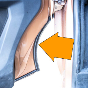 T5 T6 deurrubber klein linksonder, orig. VW, 7H0837565A, 20,00