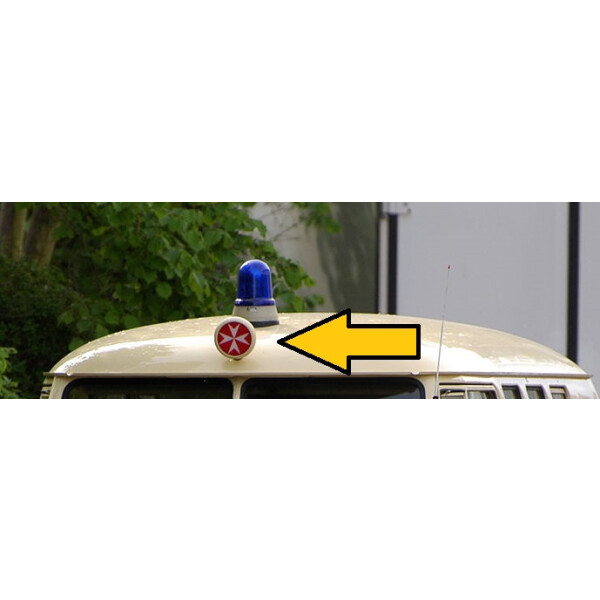 Type2 Split Bay T25 Malteser cross roof light NOS 251-943-311-D, 250,00