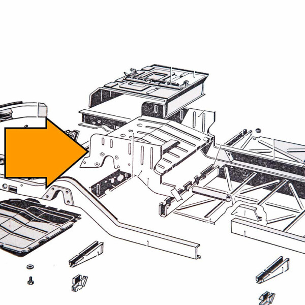 Type2 Split Longitudinal Beam Insert left OEM-Nr. 211-703-105 NOS!, 250 ...