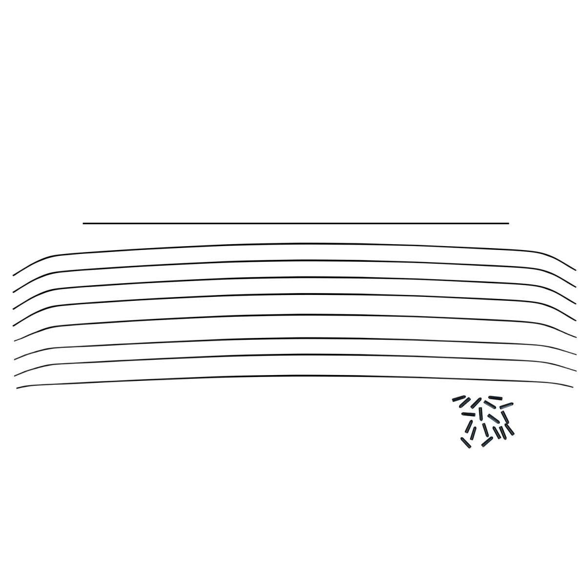 T2 baleinen set 9 stuks incl eindkapjes TOP!, 82,00