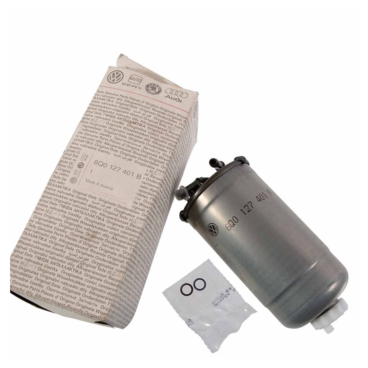 VW Seat Skoda Dieselfilter 1,9 Volkswagen Original Verglnr. 6Q0127401 ...