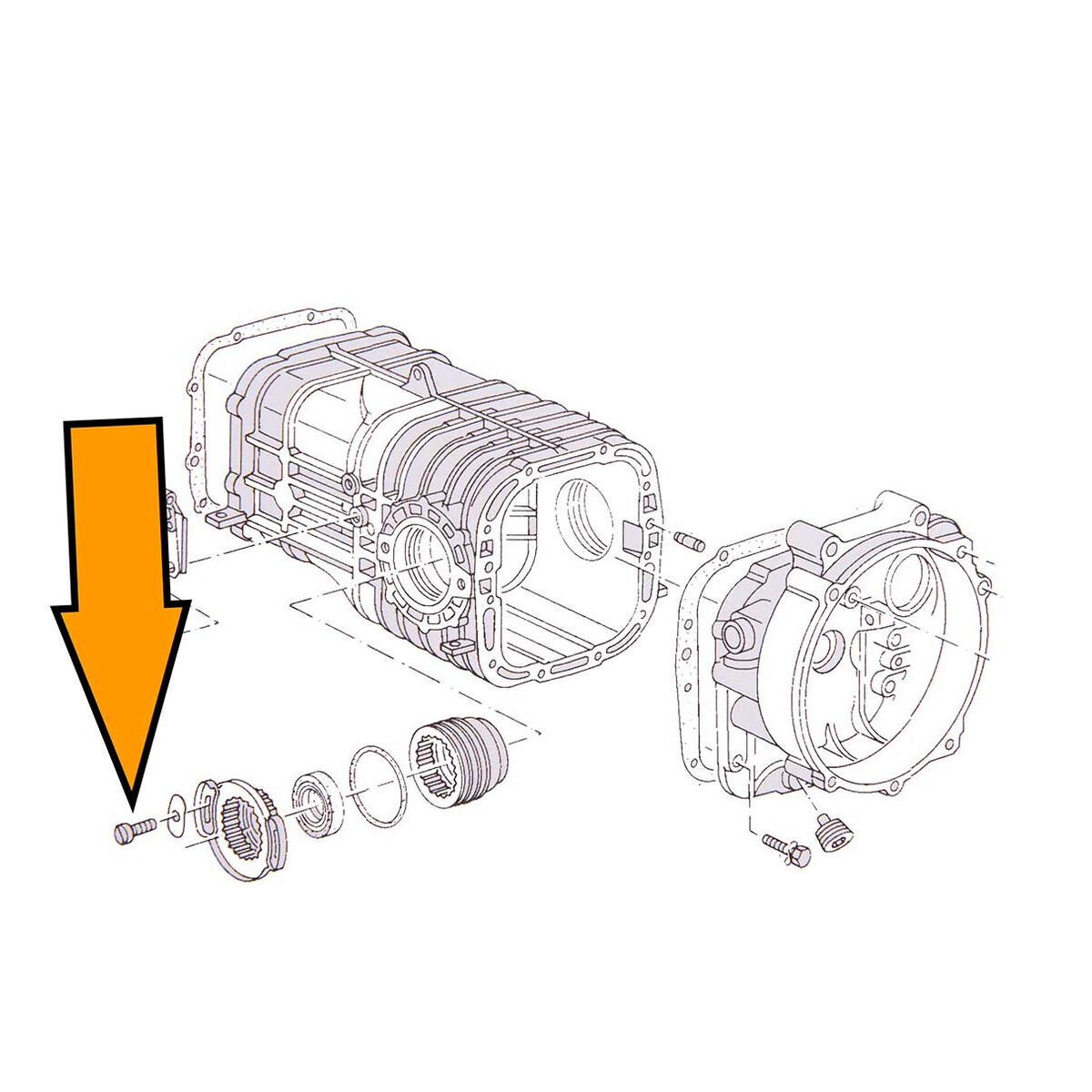Type2 Bay & T25 screw for safety cap gearbox partnr. N0901733, 2,80