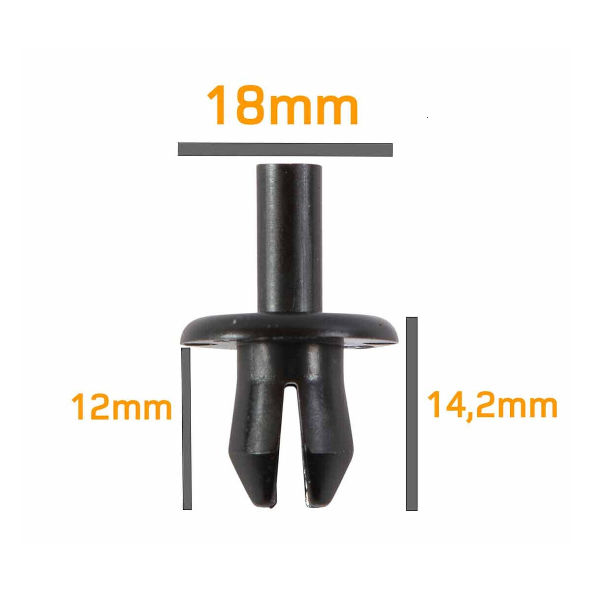 T4 T5 T6 8mm Push Pin Plastic Rivet Trim Clips, orig. VW, OEM partnr ...