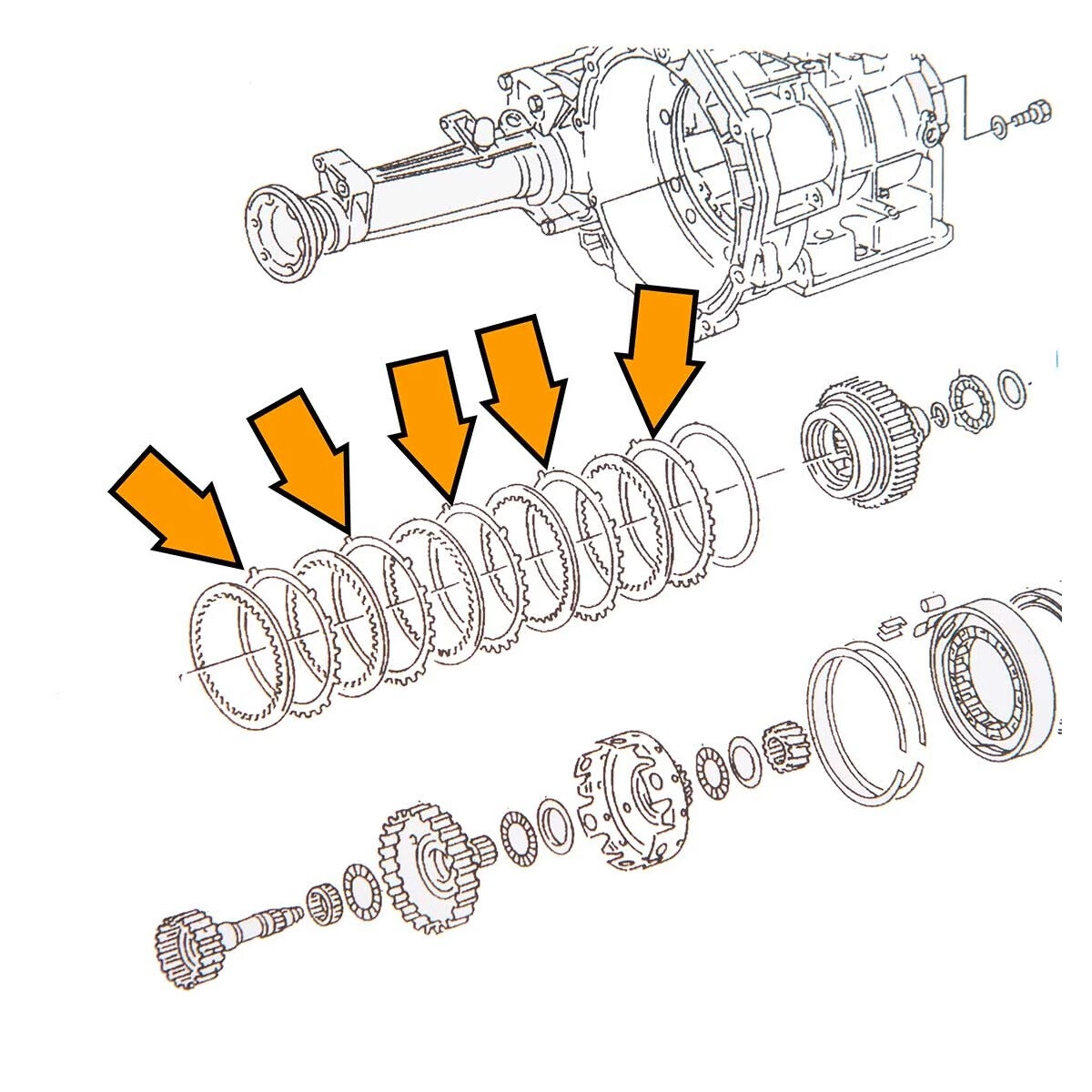 T4 external disc automatic transmission Original VW OEM-nr. 095 323 2 ...