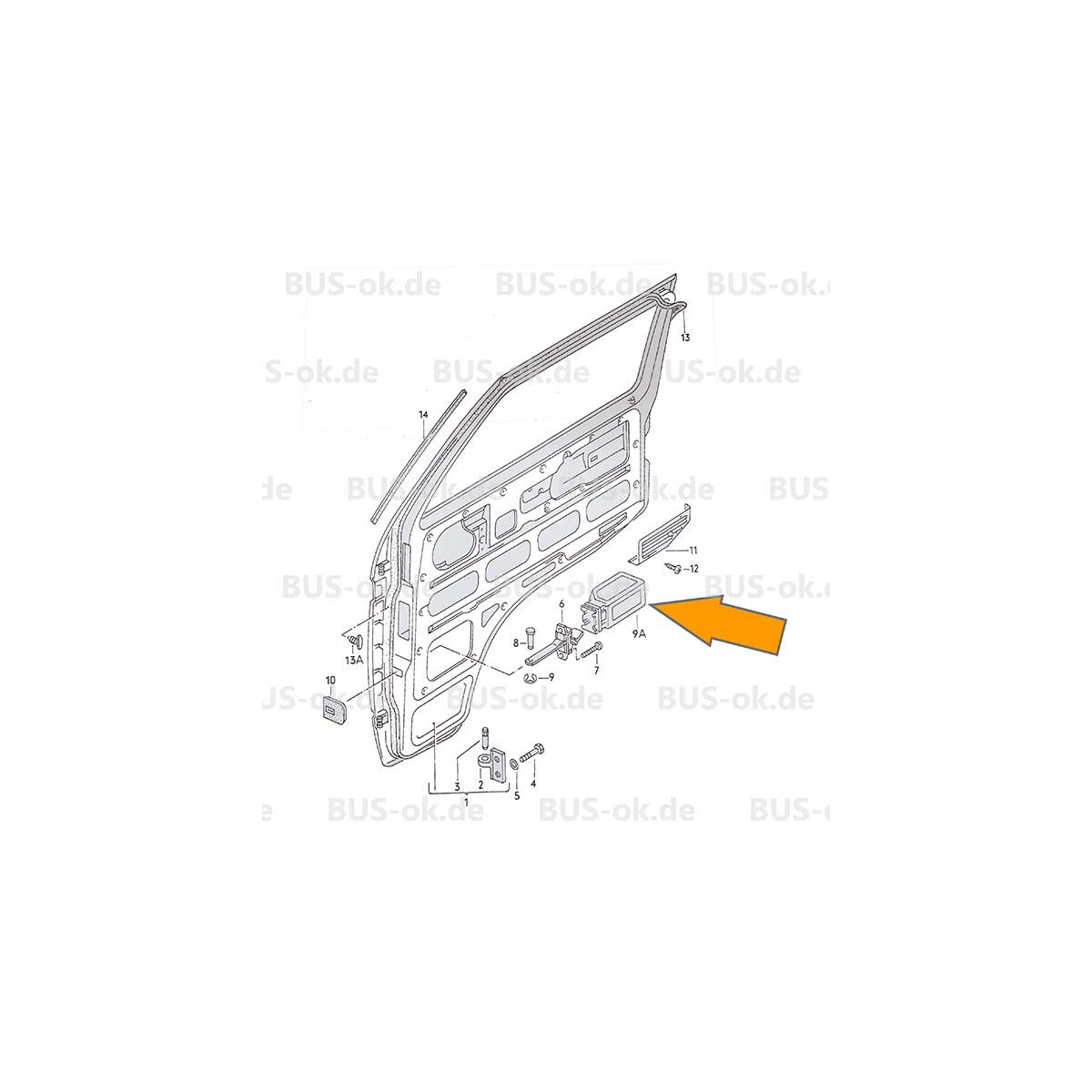 T25 protective sleeve for door check strap NOS orig. VW OEM partnr., 7,40
