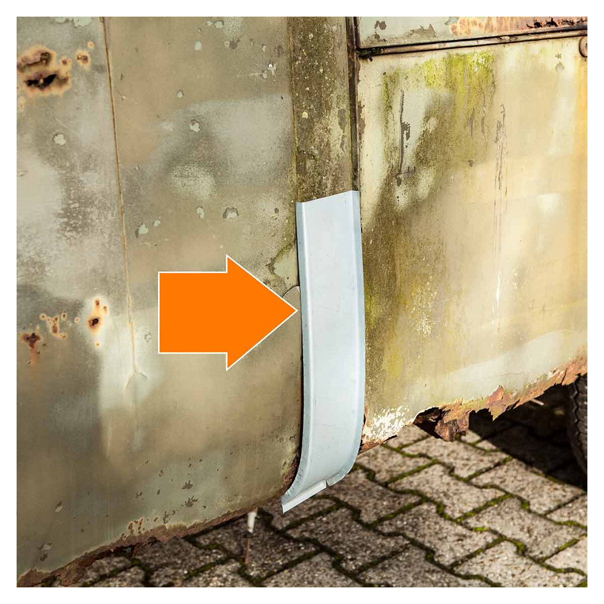 Type2 bay pick up crew cab C-pillar left, 43,50